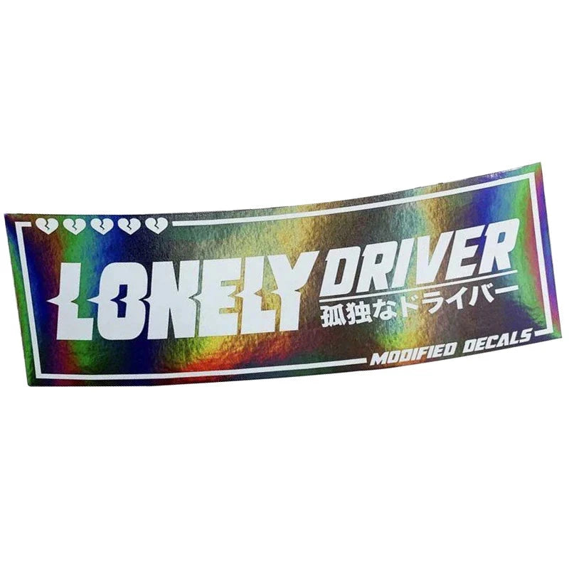 Lonely Driver Holographic Sticker - Modified Decals | Anime Stickers ...