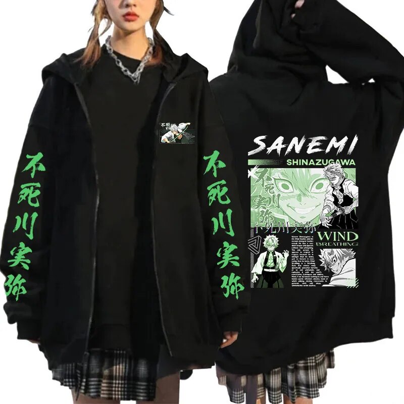 Demon Slayer Sanemi Shinazugawa Hoodie | Demon Slayer Merch ...