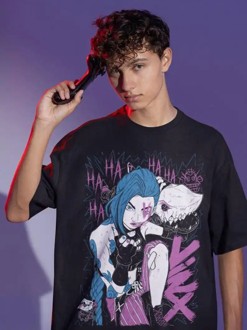 Jinx Arcane Tee | Arcane Merch | Anime Merch | T-Shirt – EVERYTHING ...