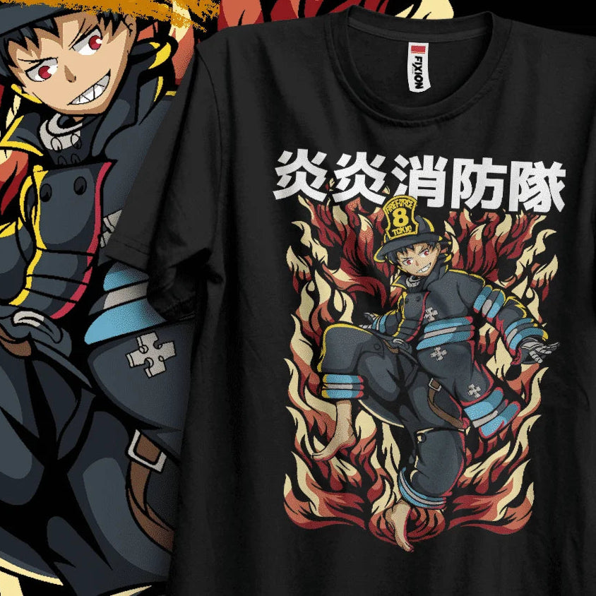 Shinra Kusakabe Fire Force Tee | Fire Force Merch | Anime Merch ...