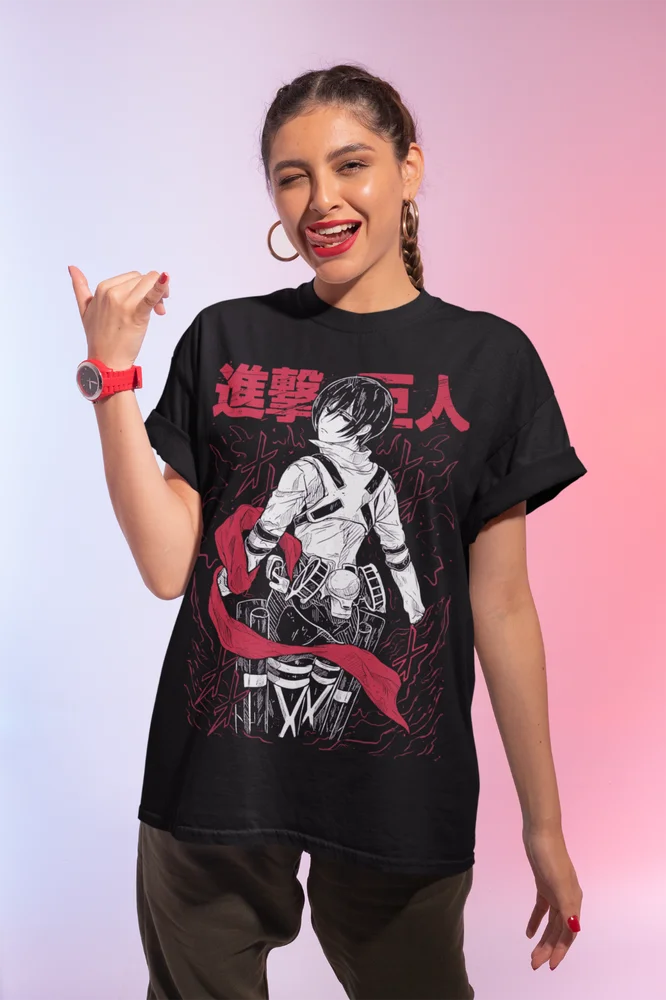 Levi Ackerman Titan Slayer Tee | Anime shirts | Anime merch ...