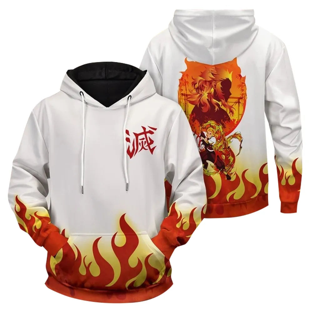 Demon Slayer Rengoku Kyojuro Hoodie | Demon Slayer Merch | Anime Merch ...