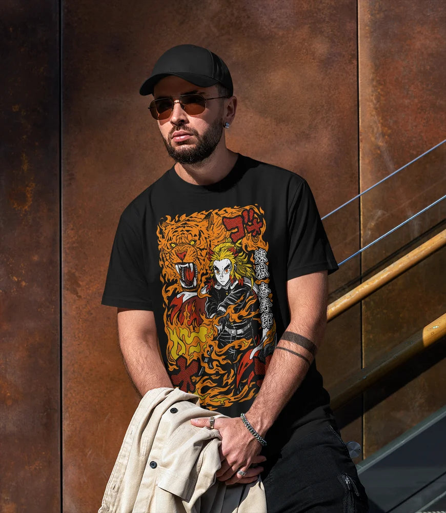 Rengoku Flames Tee | Anime shirts | Anime merch | Anime tees ...