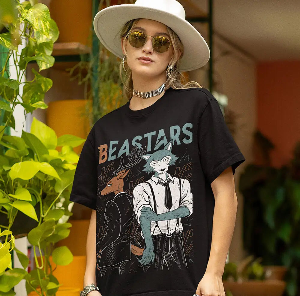 Beastars Dual Wolf and Deer Tee | Anime shirts | Anime merch ...