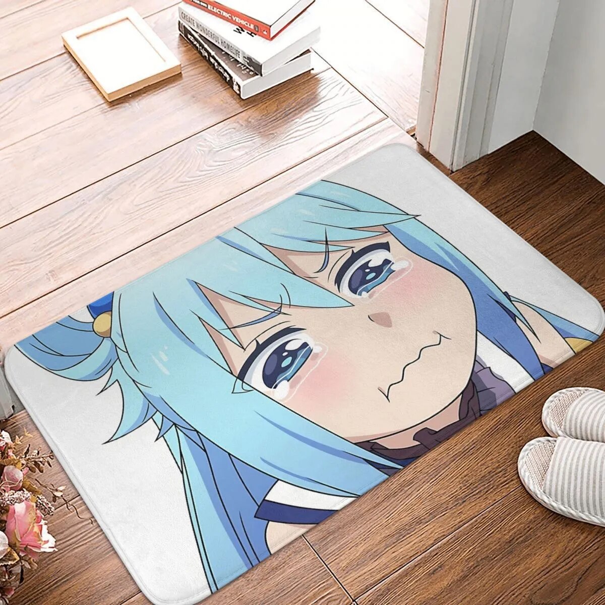 Konosuba Aqua Crying Doormat | Konosuba Merch | Anime Merch ...