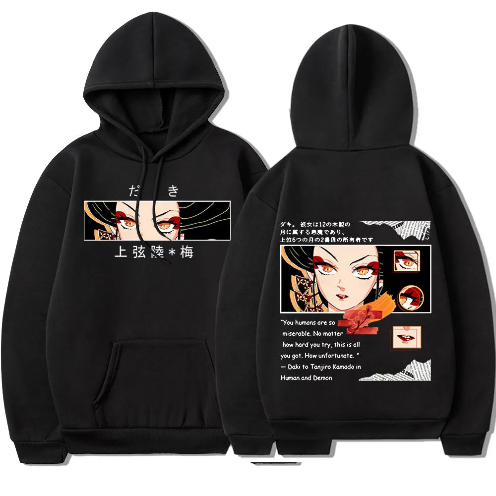 Demon Slayer Daki Eyes Hoodie | Demon Slayer Merch | Anime Merch ...
