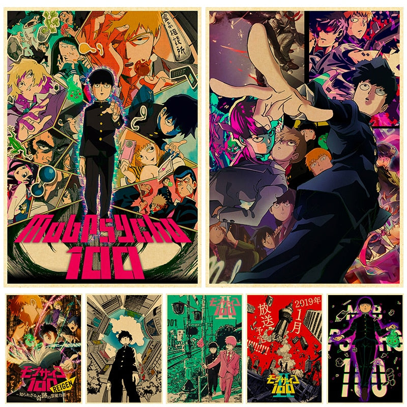 Vintage Mob Psycho 100 Posters | Mob Psycho 100 Merch | Anime Merch ...