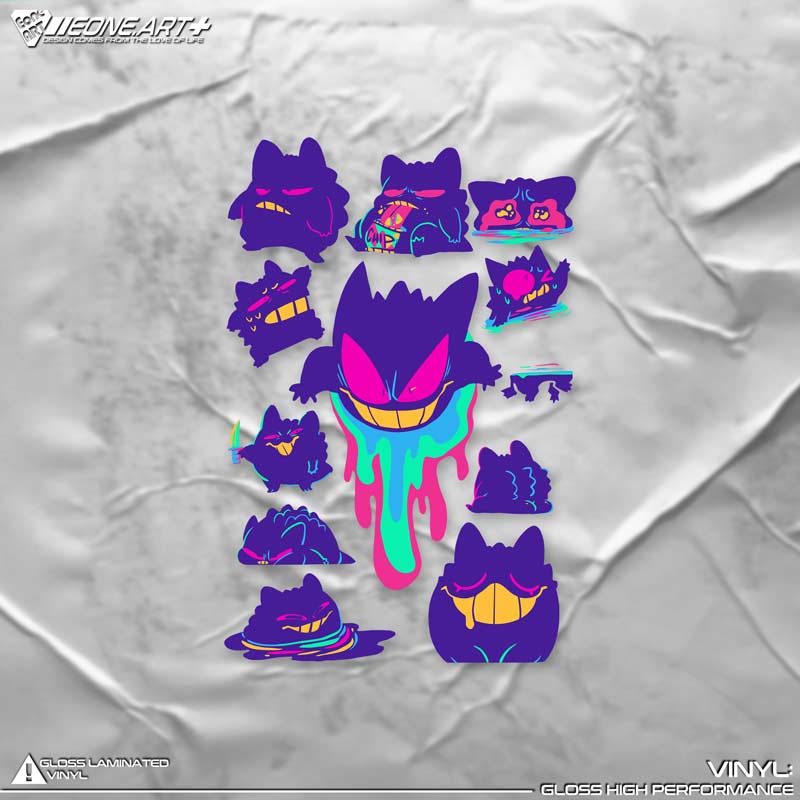 Gengar Pokemon Car Stickers | Pokemon Merch | Anime Merch | Stickers ...